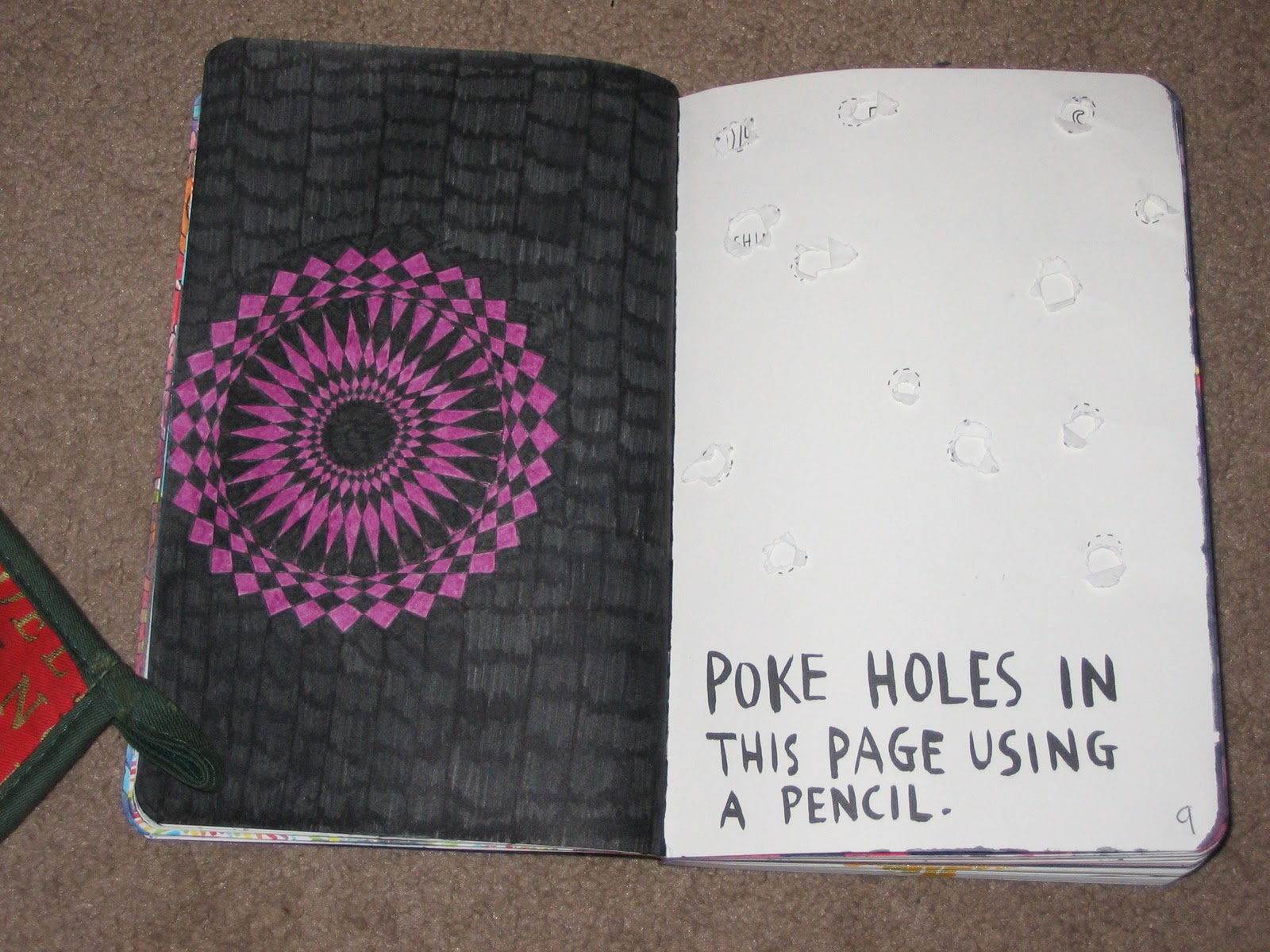 Sharons 365 Day Creative Experiment: Poke Holes In This Page Using A Pencil
