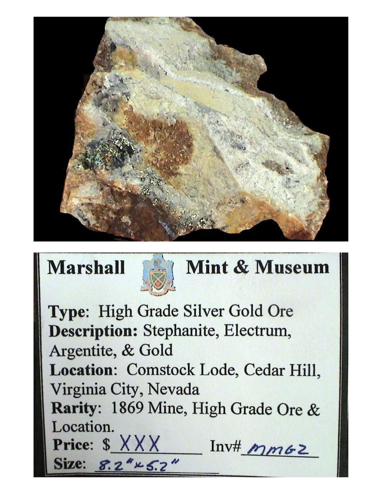 Comstock Gold: MMG2__N Comstock High Grade Silver-Gold Ore