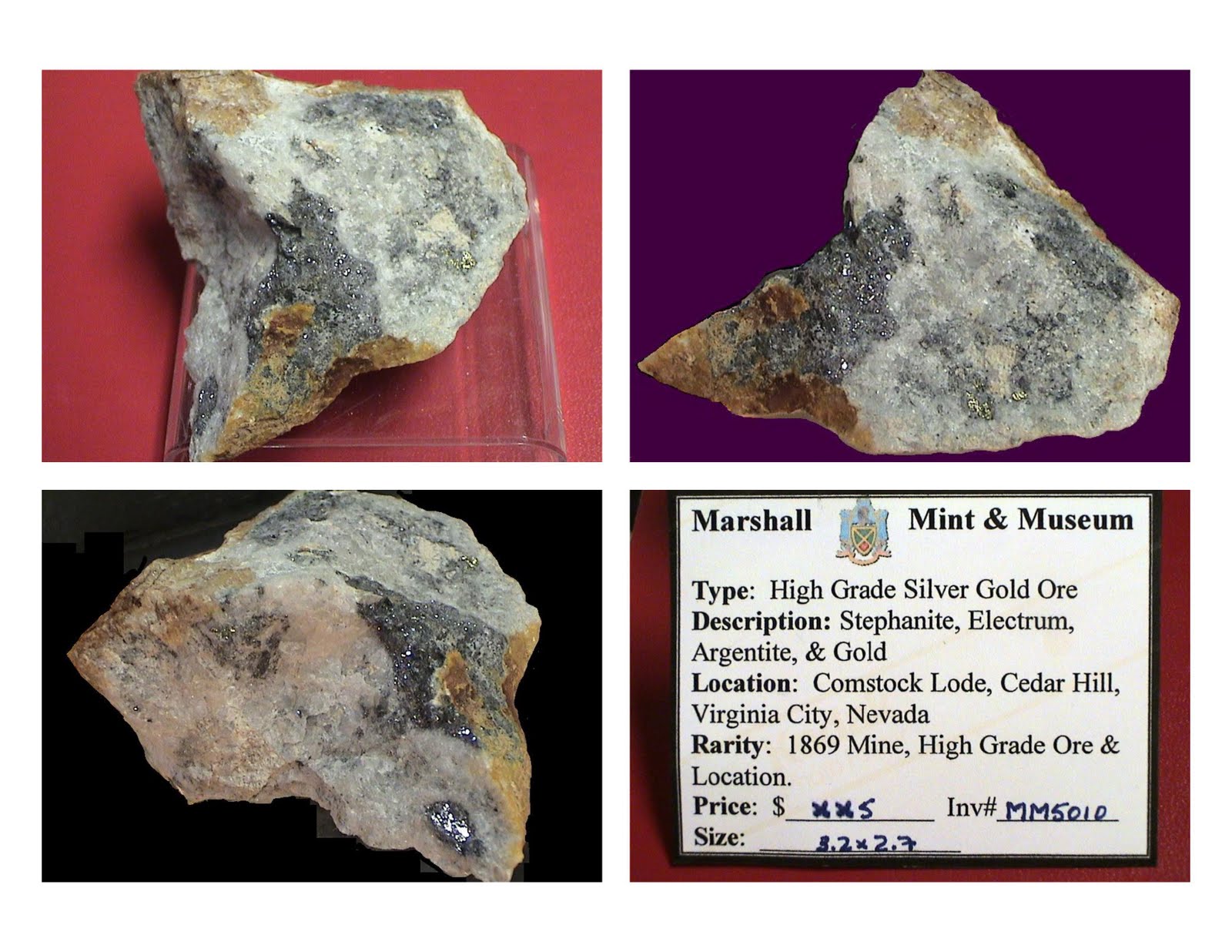 Comstock Gold: MM5010__N Comstock High Grade Silver-Gold Ore