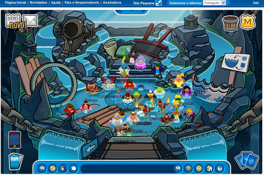 Club Penguin News: Já começaram os preparativos para o Dojo D'água