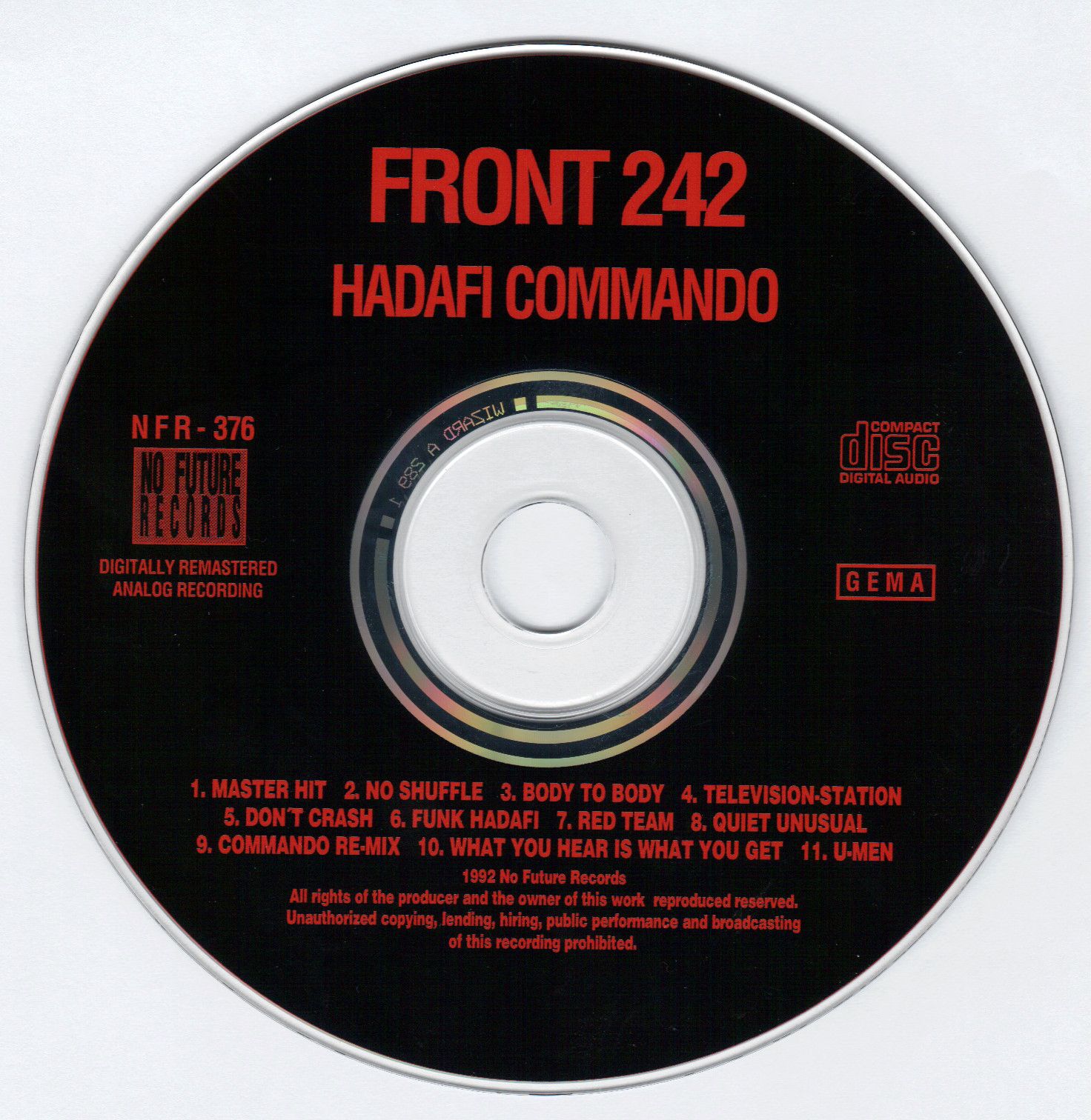 Front 242 Collector: Bootleg of the Week: Hadafi Commando