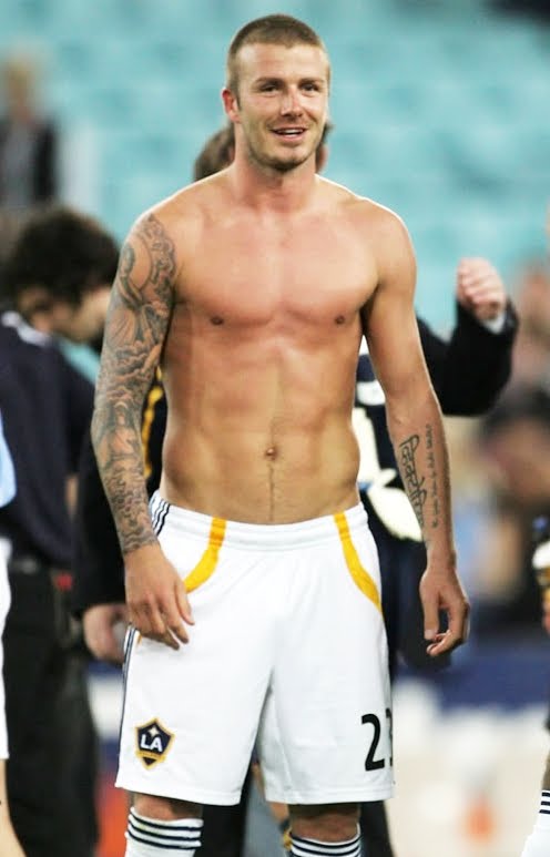 celebrity muscle: David Beckham