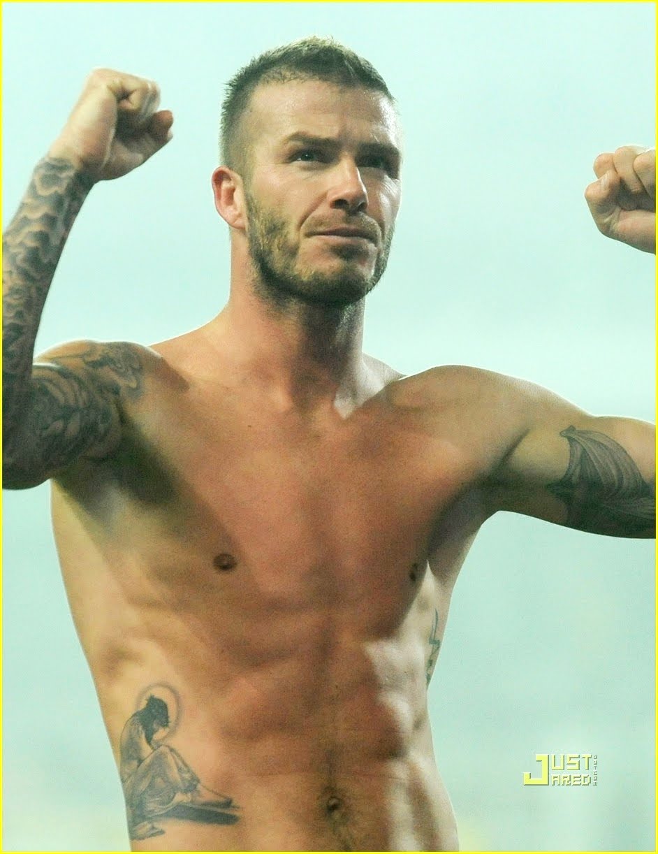 celebrity muscle: David Beckham
