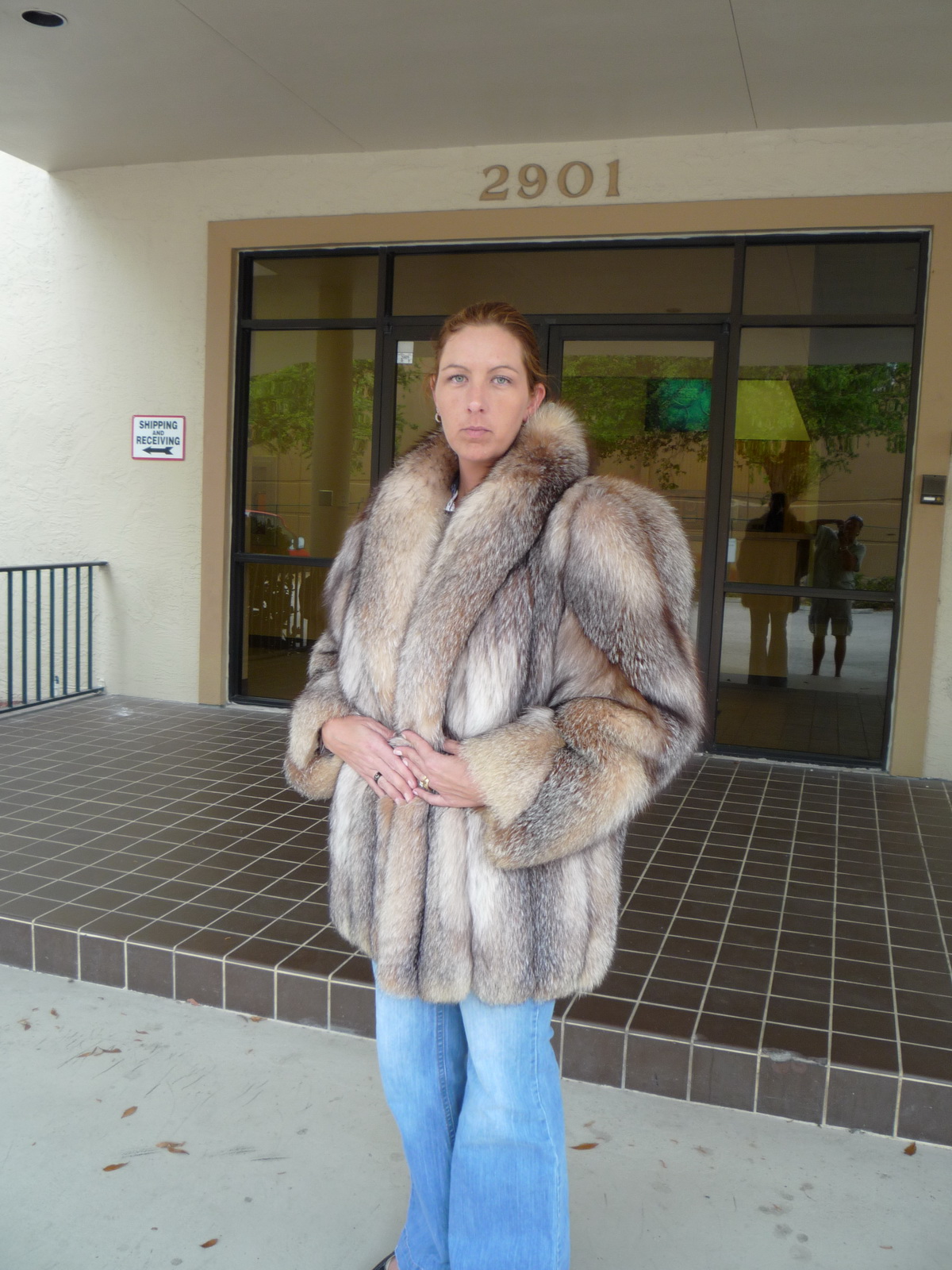 LAFOURRURE2: Crystal fox fur jacket