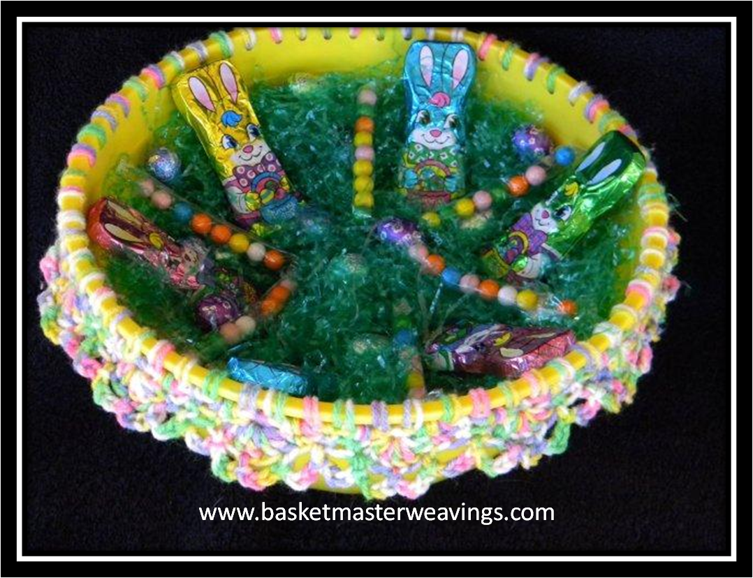 Basketmaster's Weavings: Crochet lace rim makes a Sweet Easter Bowl