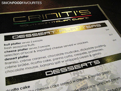 Simon Food Favourites: Criniti's: 1 metre long pizza and 1 kg ribs ...