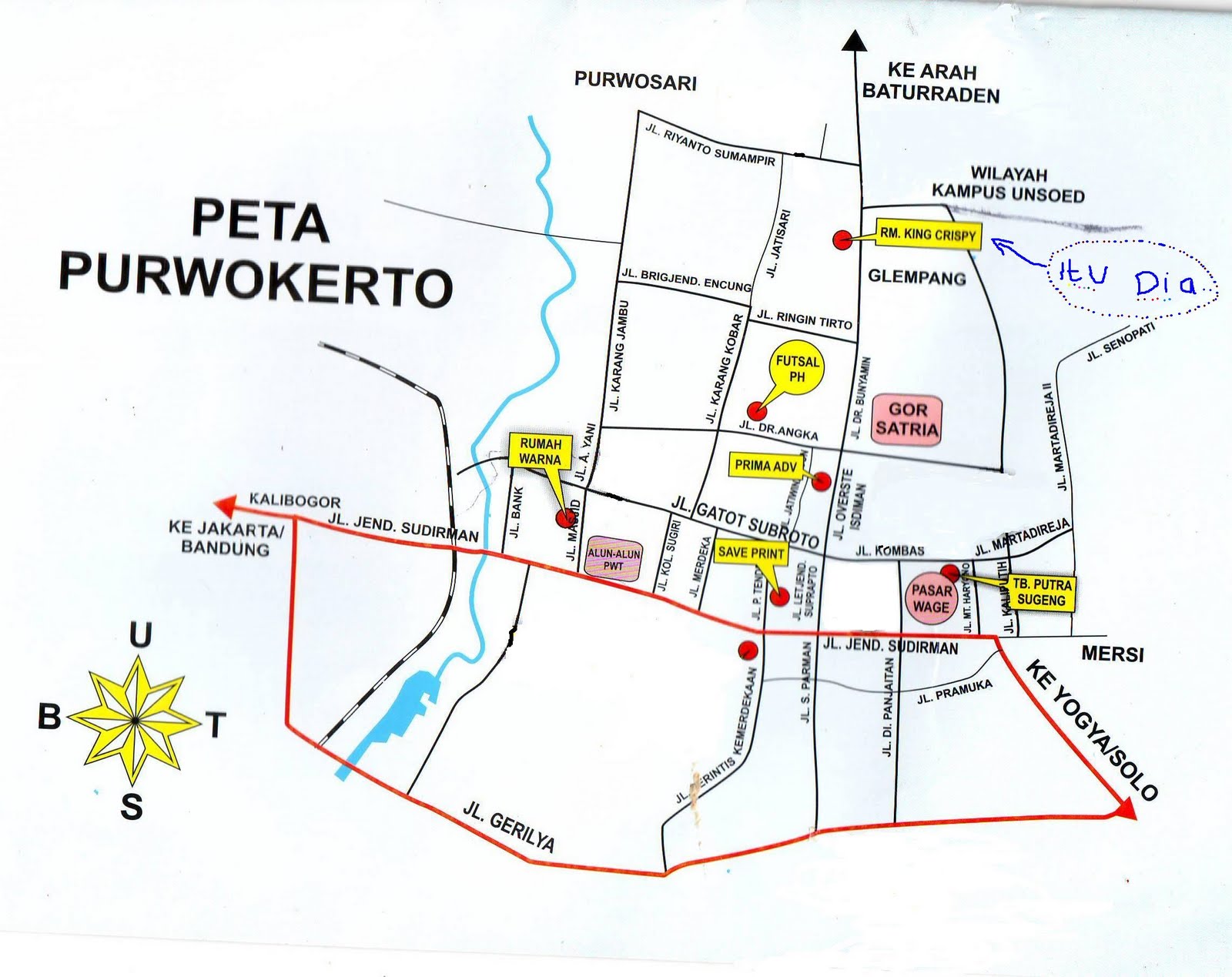 KING'S CRISPY PURWOKERTO: PETA KING'S CRISPY