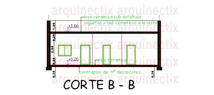 arquinectix: municipal planta y cortes en autocad