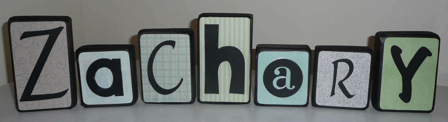 Simply Thrifty: Simply Homemade: Wooden Name Blocks