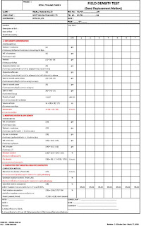 Mybuilt: Field density Test