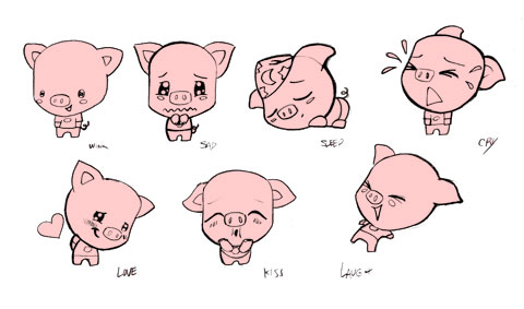 MARIANA PARROTTA: Chibi Pig Character/ Iminent (2010)