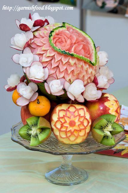 GarnishFoodBlog - Fruit Carving Arrangements and Food Garnishes: How To ...
