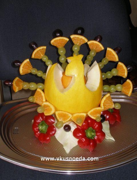 Watermelon Carvings Peacock