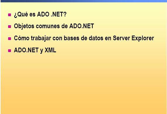 Visual Studio.net: Acceso a datos con ADO.NET
