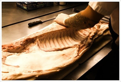 Becks & Posh: Learning How to Butcher a Hog Half