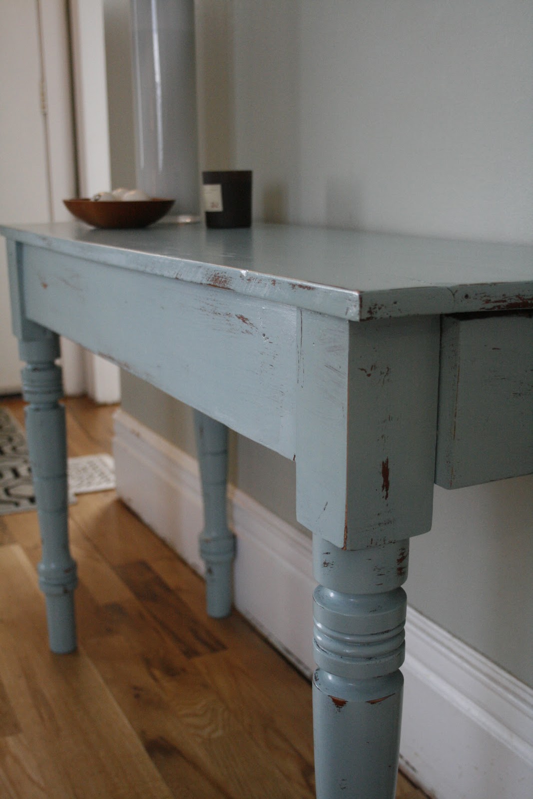 Lather. Write. Repeat.: Before and After: Lee's Rustic Blue Console Table