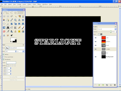 PA BLOG: Creating The Light Text Effect in Gimp