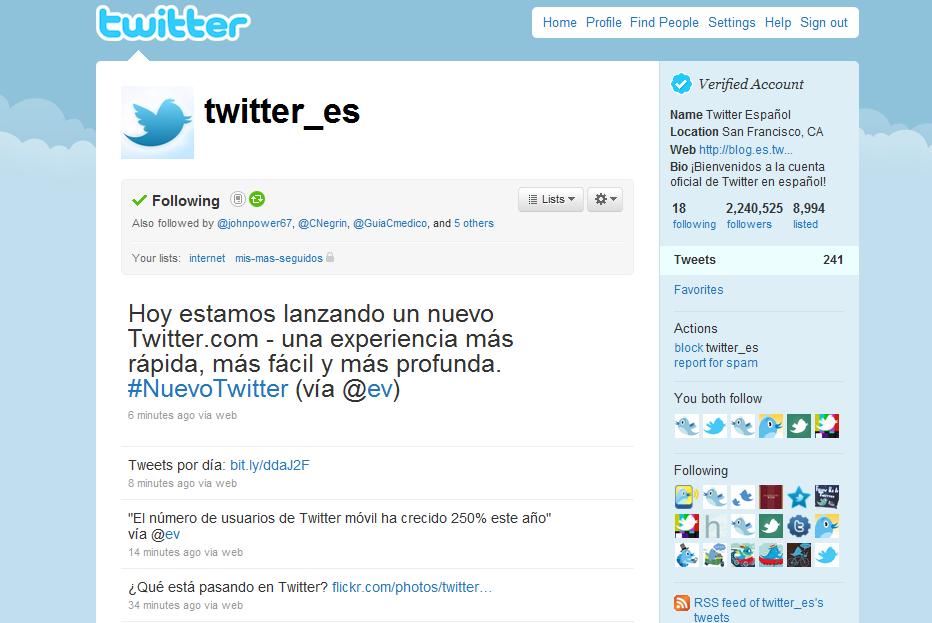 Novedades en Twitter ~ El Nuevo Twitter ~ Curioseando