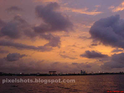 sunset horizon photograph-Red Cloudy sky after the Sunset, photos from ...