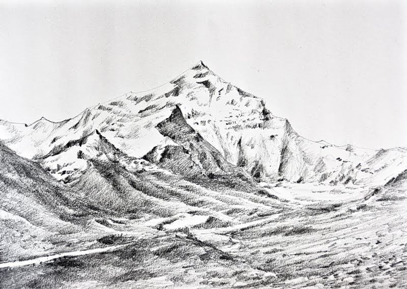 Dry Brush: The Mighty Himalayas - Sketch