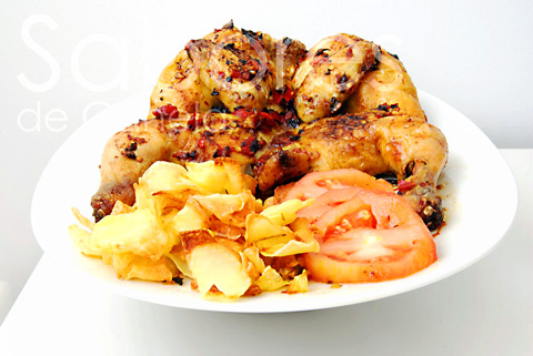 frango à cafreal - Sabores de Canela