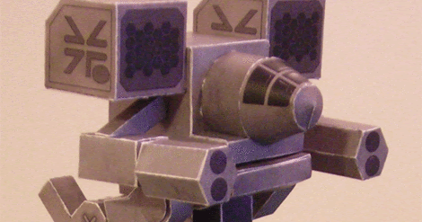 d4d6d8d10d12d20: Moving Papercraft Mech!