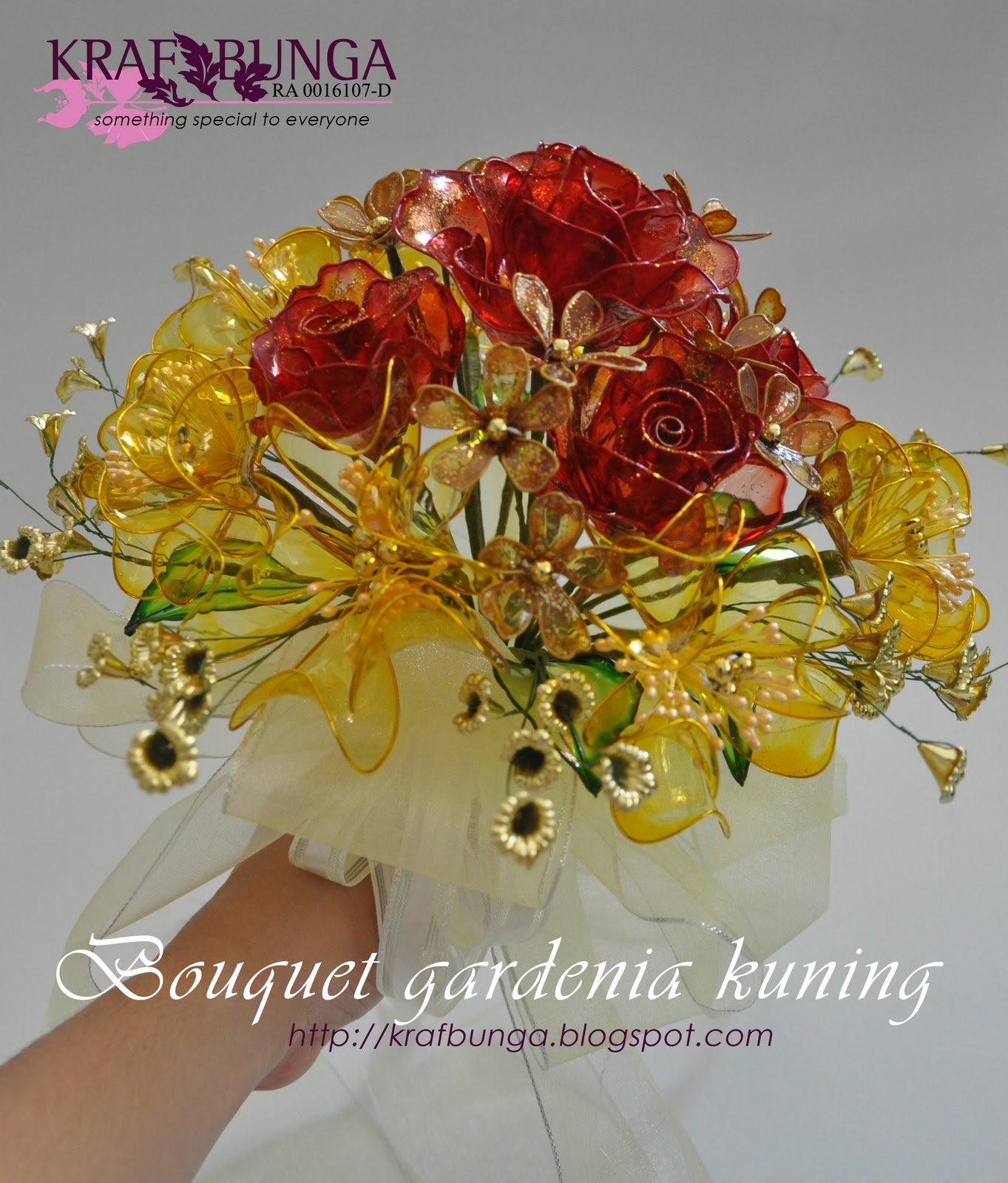 krafbunga: bouquet gardenia kuning