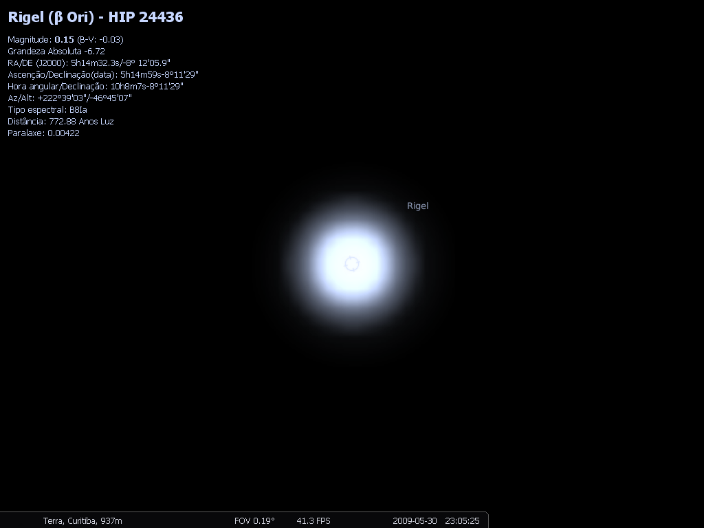 ASTRONOMIA E ENERGIA SOLAR: Estrela Rigel em Órion