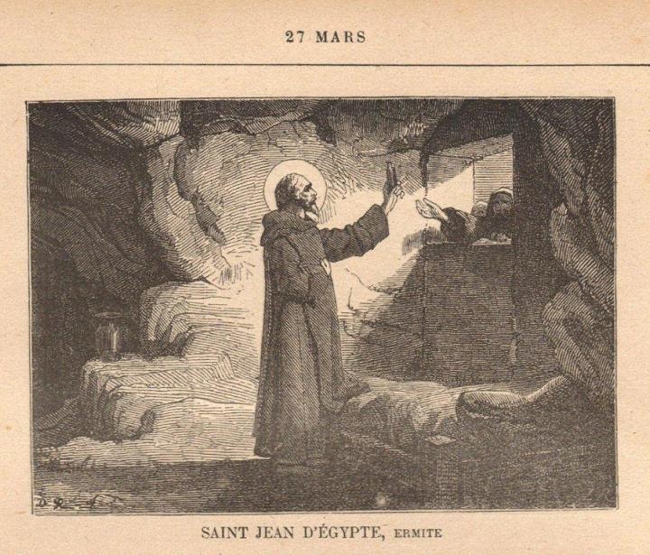 ICONOGRAPHIE CHRÉTIENNE: Saint JEAN d'ÉGYPTE (de LYCOPOLIS), ermite et ...