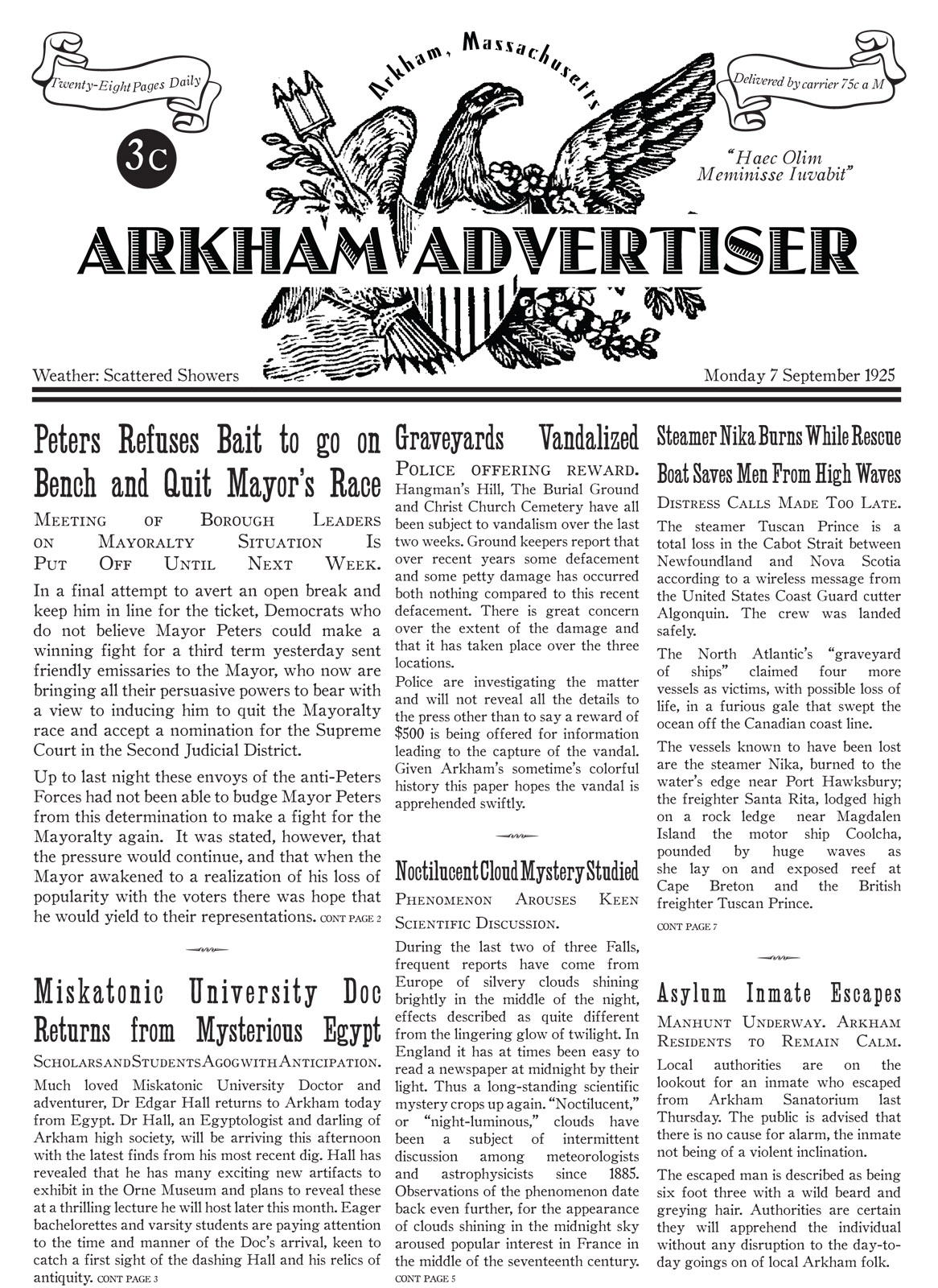 Propnomicon: The Arkham Advertiser