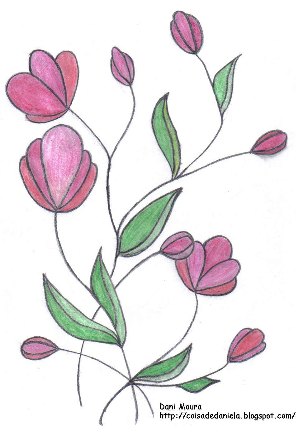 Como Fazer Um Desenho De Uma Flor