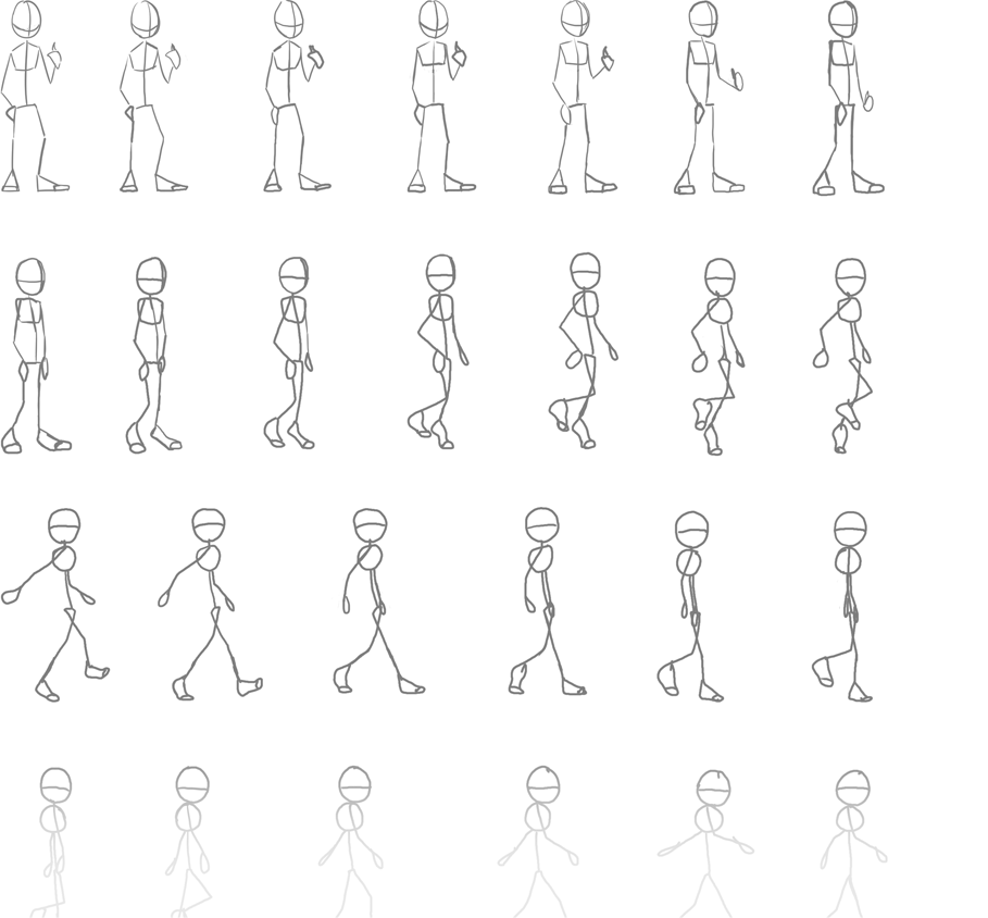 Creative Endeavors: I've created a monster(My First walk animation)