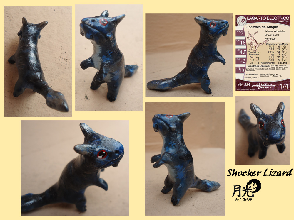Art Gekkō 月光: Mini de D&D: Shocker Lizard (incluye la carta)