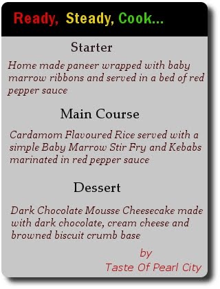 Taste of Pearl City: My Three Course Meal For Ready Steady Cook Challenge