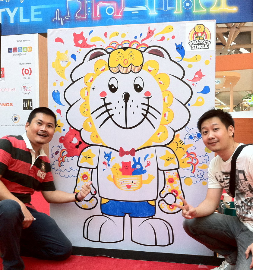 Sir Fong: Totto meets Singa the Courtesy Lion at Funan IT Mall