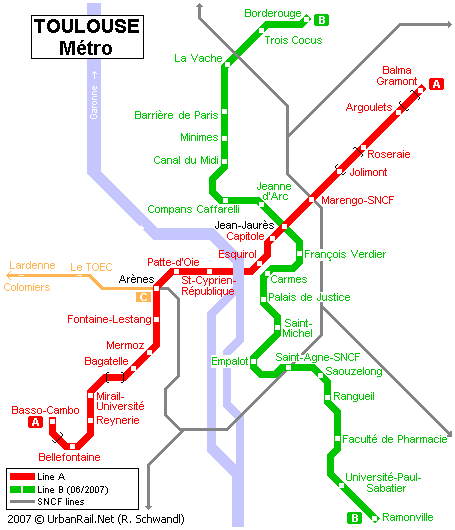 PLANOS DE METRO: Toulouse