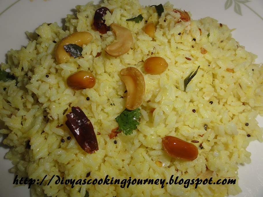 Divya's Cooking Journey: Maamidikaaya Pulihora ~ Green Mango Rice