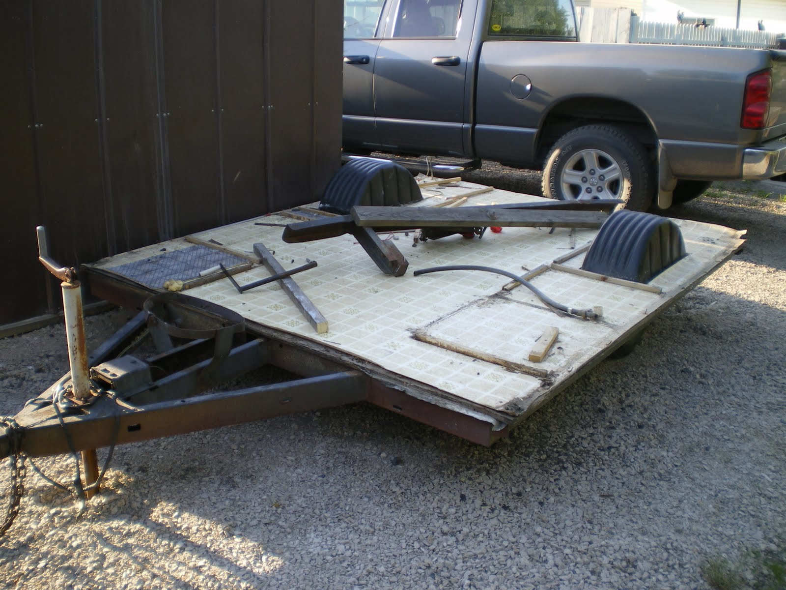 The One Income Dollar: Converting a Tent Camper Trailer to a Flat Deck ...