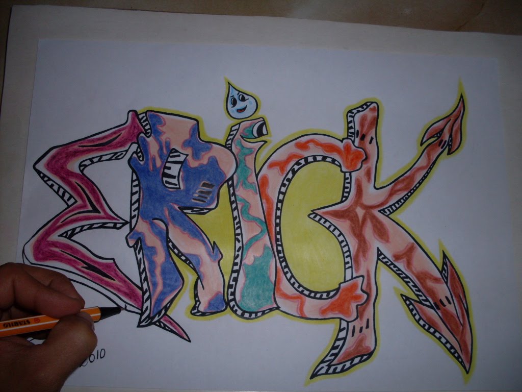 CREANDO & DIBUJANDO: CREANDO EL NOMBRE: ERICK