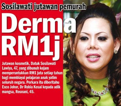 Pembunuhan Kejam Jutawan Kosmetik Datuk Sosilawati Lawiya: Sosilawati ...