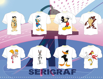 AT SERIGRAF: DISEÑOS POLERAS DIBUJOS ANIMADOS