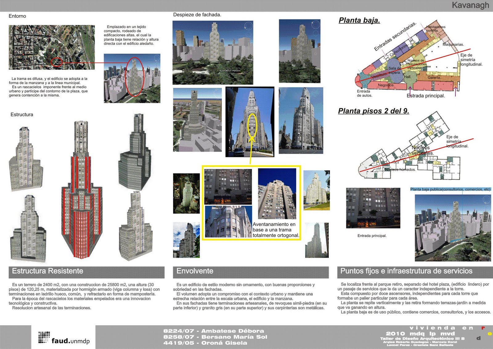 Diseño III- Ambatese, Bersano, Oroná.: Edificio kavanagh