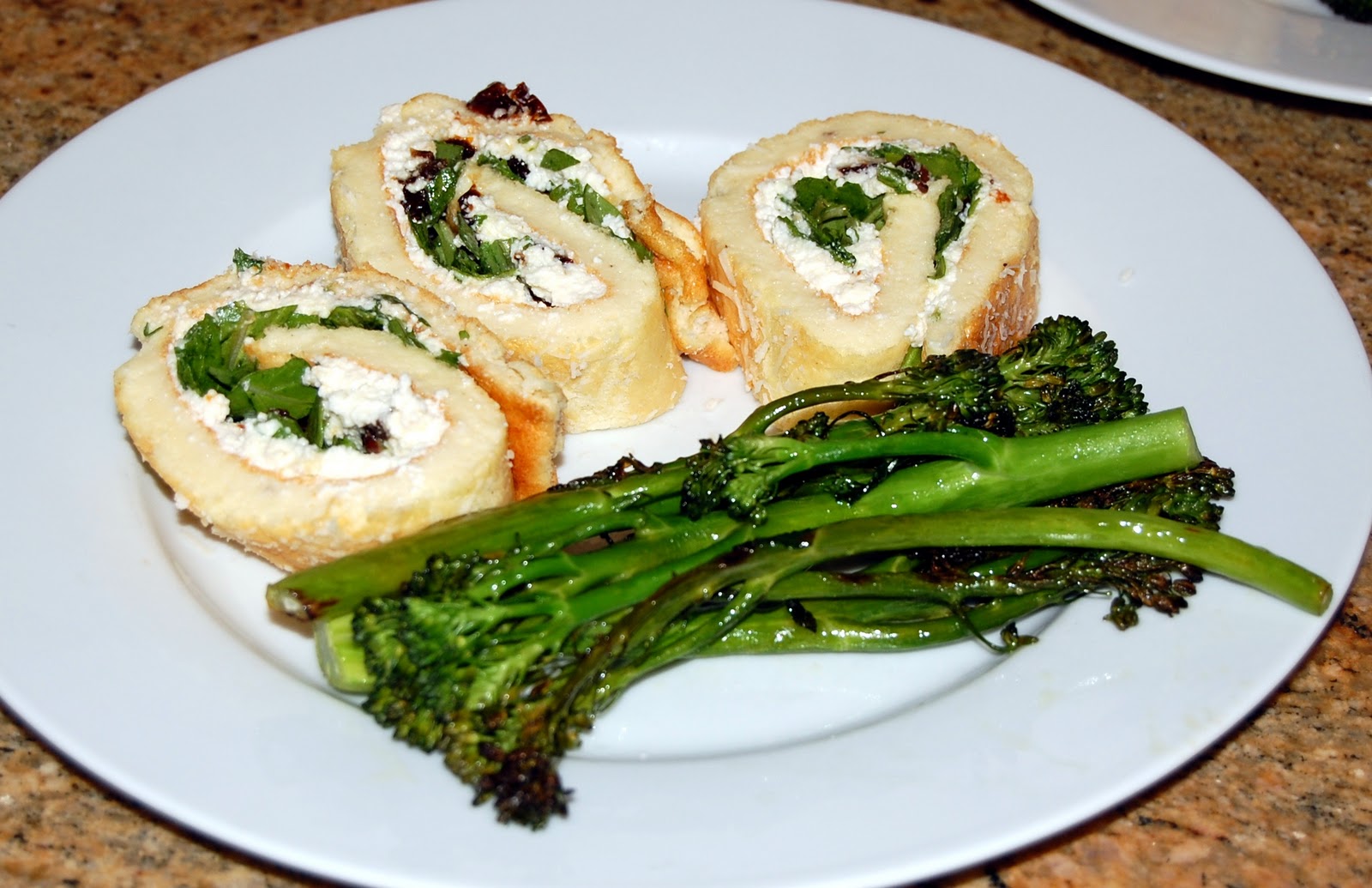 Weekend Viands: Ricotta and Arugula Roulade