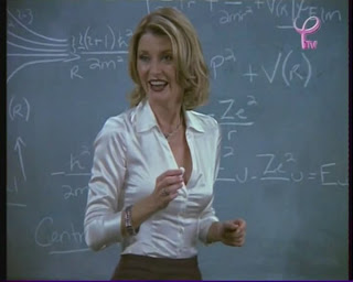 Ladies in Satin Blouses: Beth Broderick - white satin blouse (from ...
