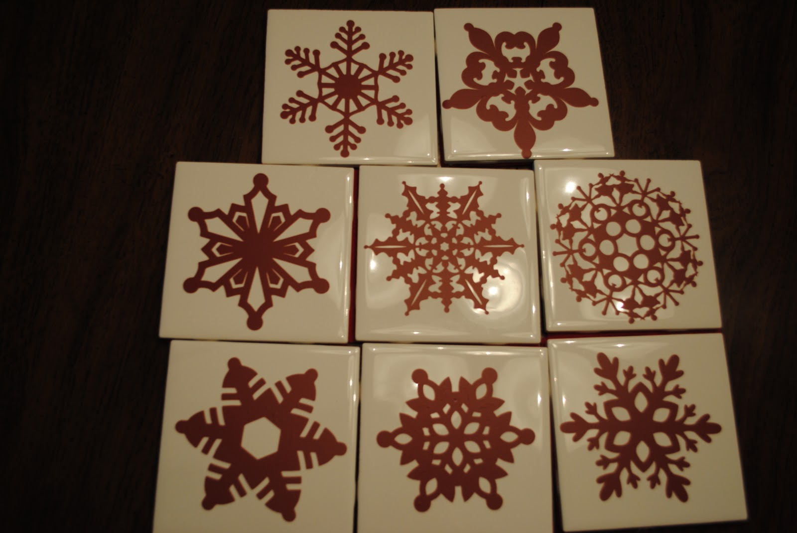 Keeping up with the Joneses: Snowflake Coasters (Cricut Project No. 2)