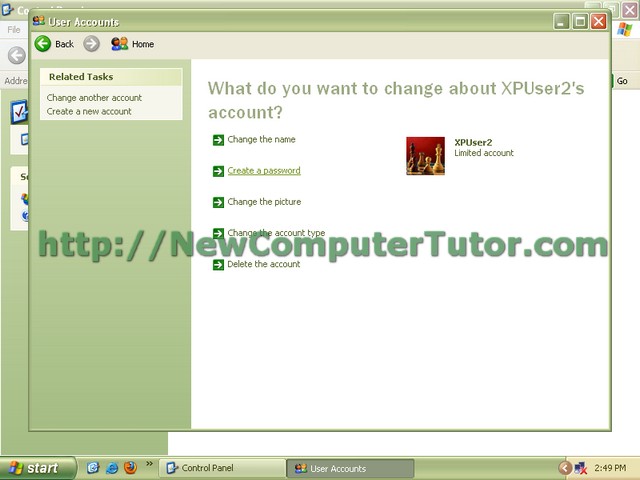Change Or Delete User Account In Windows XP | Computer Tutor
