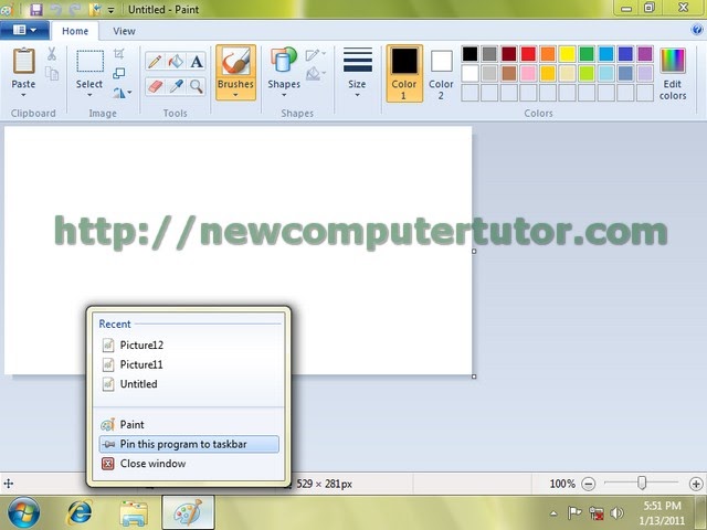 Permanently Pin Icons to the Taskbar in Windows 7 | Computer Tutor