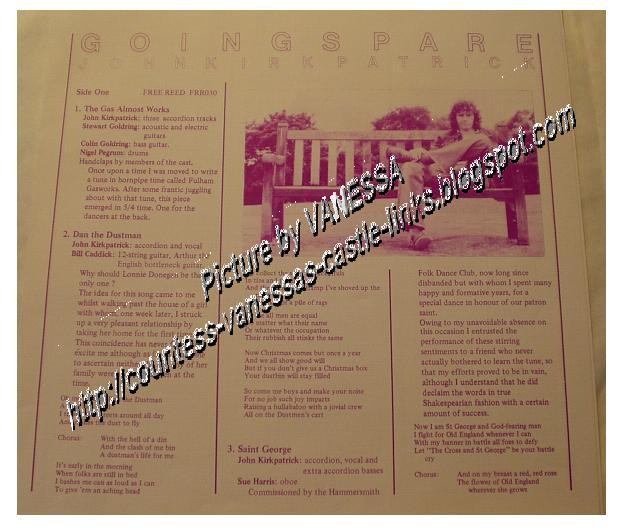 COUNTESS VANESSA'S CASTLE: JOHN KIRKPATRICK - Going spare (Free Reed, 1977)