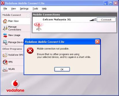 Tech And Leisure..: MOBILE CONNECTION IS NOT POSSIBLE