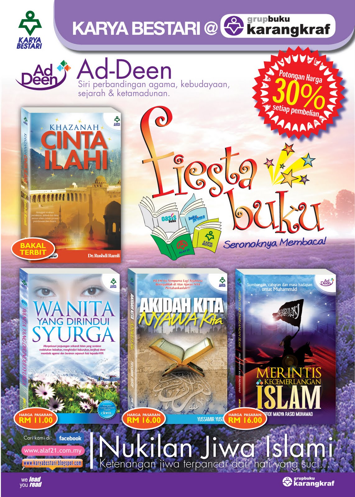 KARYA BESTARI: ESOK BERMULANYA FIESTA BUKU GRUP BUKU KARANGKRAF!